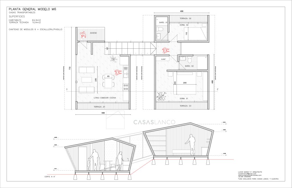 Casas modulares prefabricadas de madera en el Sur de Chile